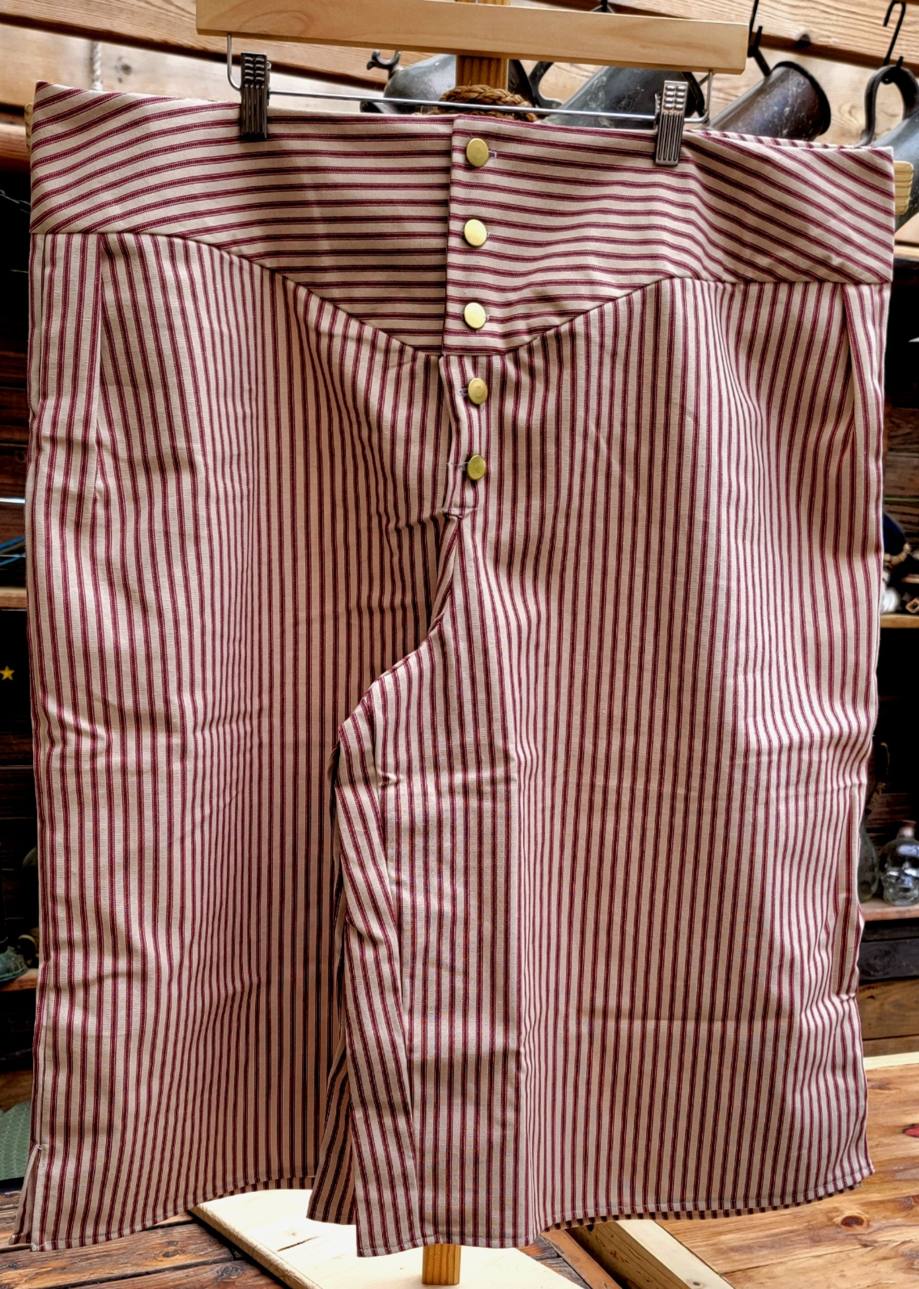 Red Ticking Sailor Slops, Pirate Pants (Petticoat Breeches) | Parlay 8