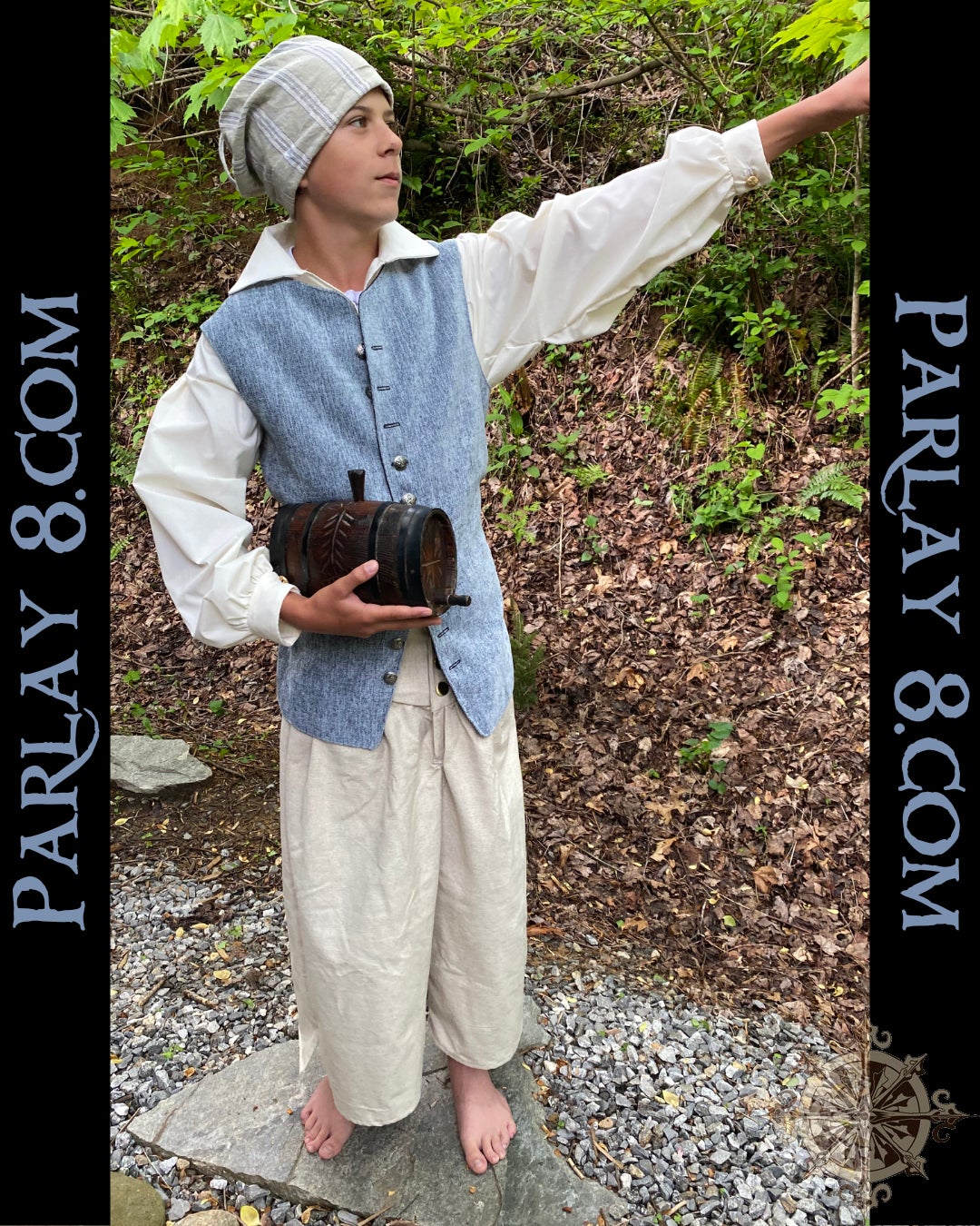 Canvas Sailor Slops, Pirate Pants (Petticoat Breeches XS) | Parlay 8